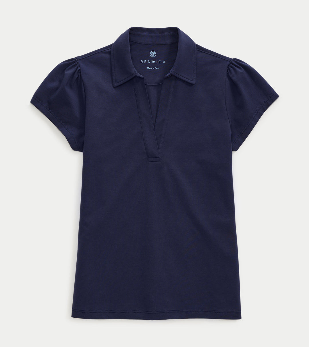 Renwick Split Neck Puff Sleeve Polo