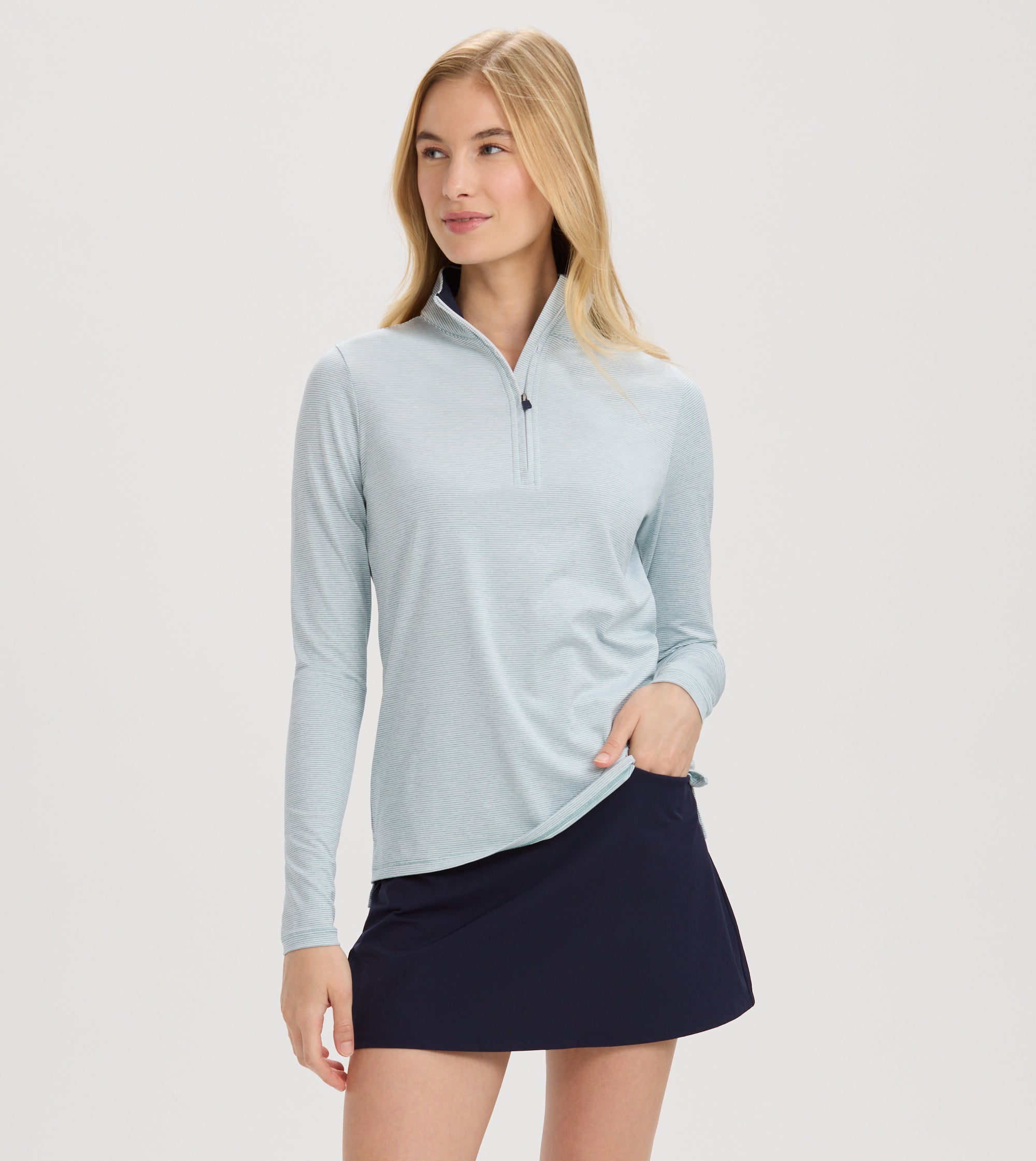 Renwick Striped Quarter Zip